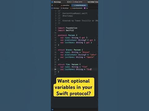 Making protocol variables optional #swift #swiftprogramming #tutorial - YouTube