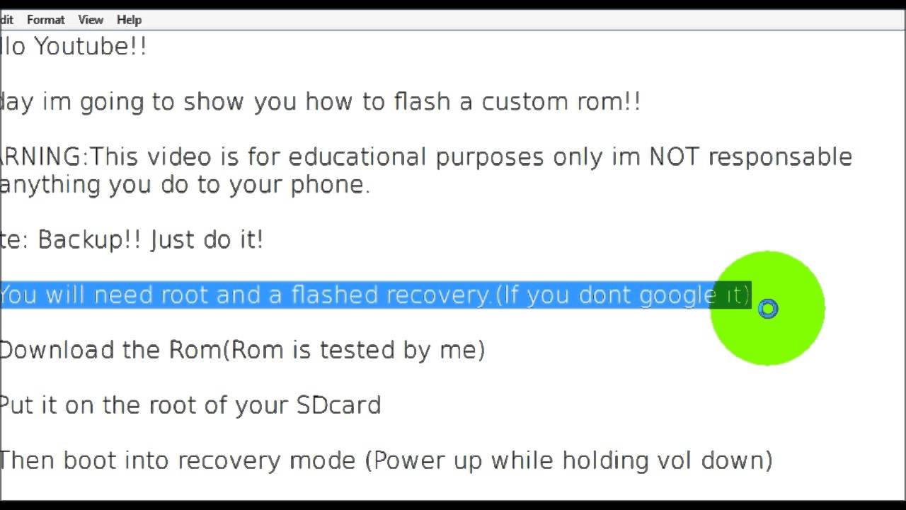 How to Flash a Rom on LG Optimus v - YouTube