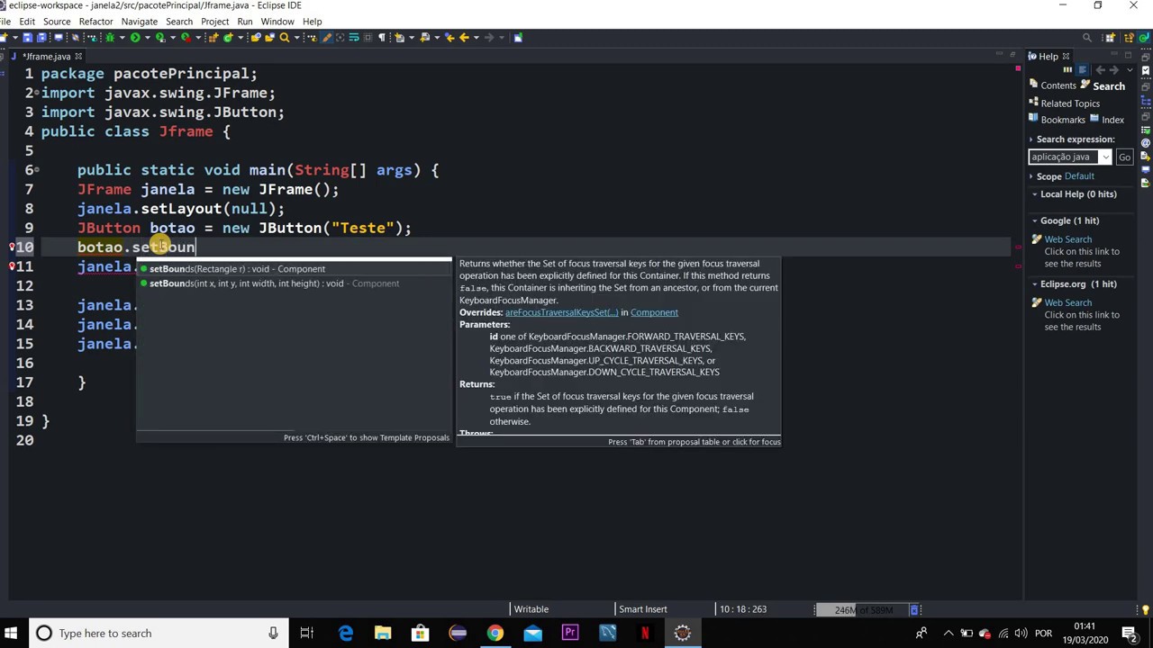 Criando uma janela em java(Willian ); - YouTube