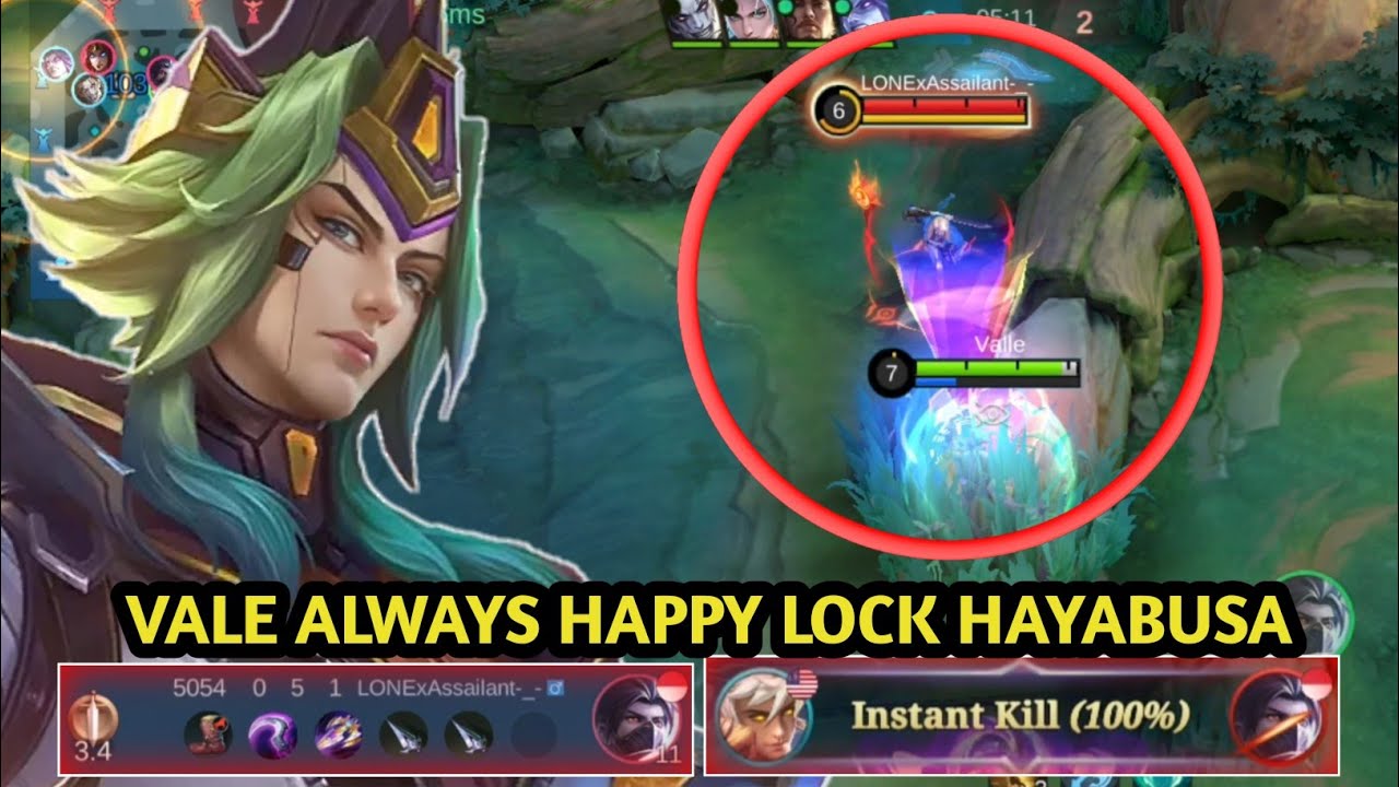 HAYABUSA AUTO FRUSTASI!! VALE ALWAYS HAPPY LOCK HAYABUSA ~ MLBB - YouTube