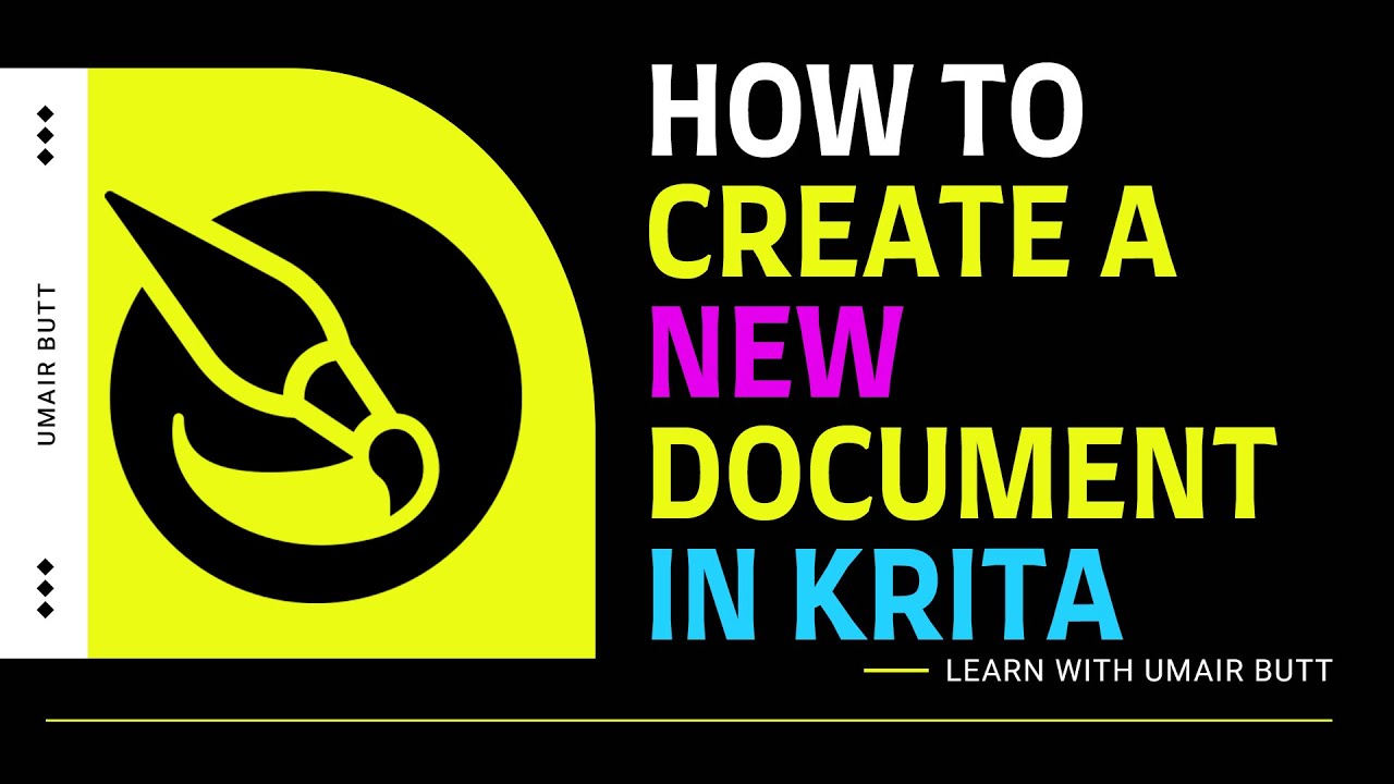 How to Create a New Document in Krita - YouTube