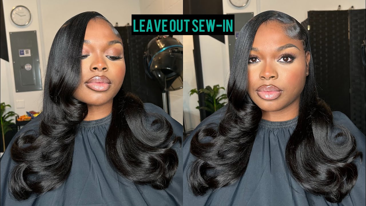 SUPER FLAT SEWIN 😍 | Side part with Body Curls😍| Ft. CURLSQUEEN - YouTube