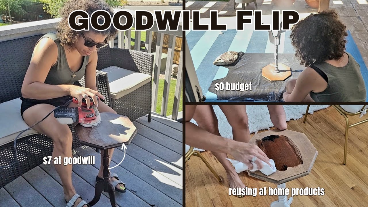 Flipping a $7 Goodwill plant stand - YouTube