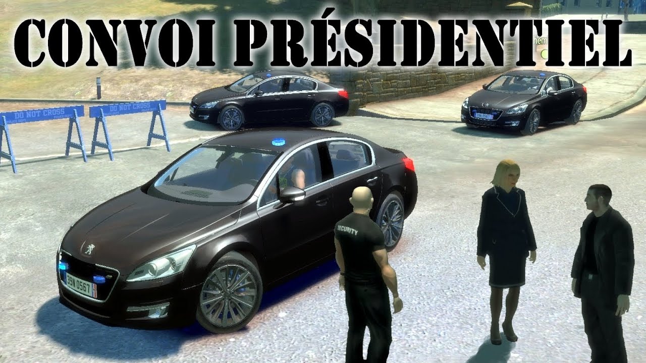 GTA IV Mods French : CONVOI PRÉSIDENTIEL - YouTube