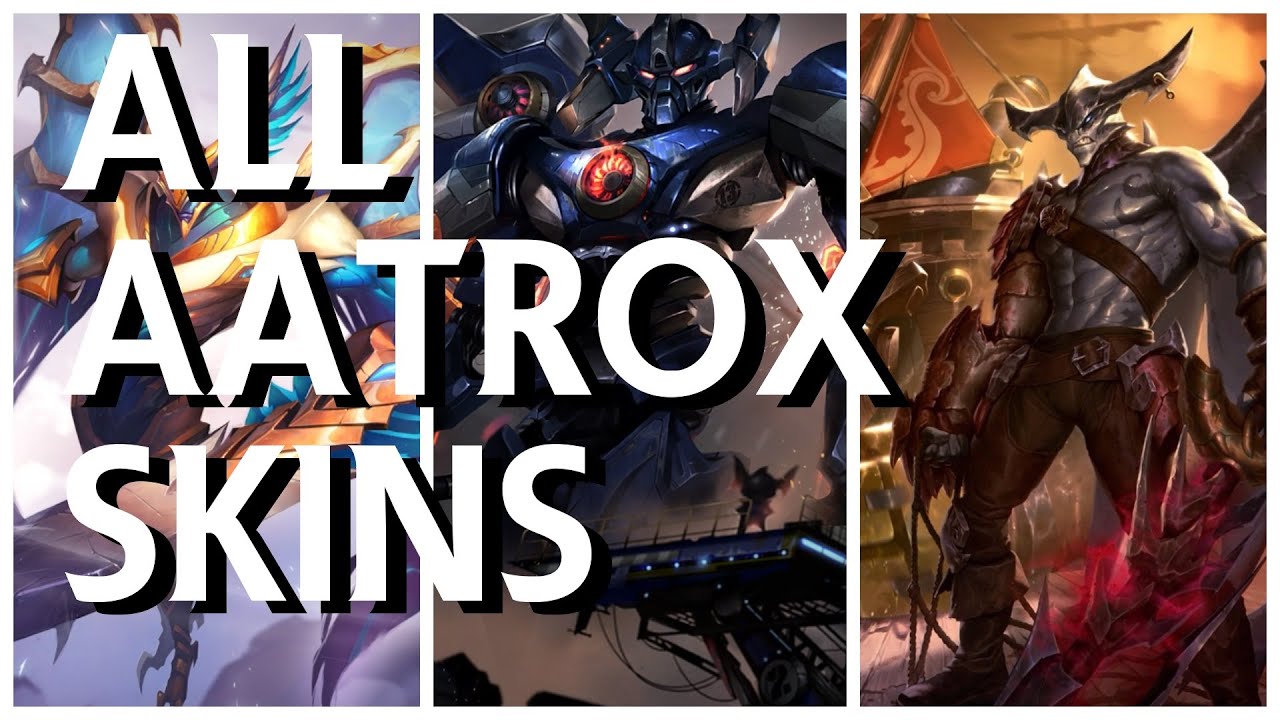 All Aatrox Skins (Justicar, Mecha, Sea Hunter) - YouTube