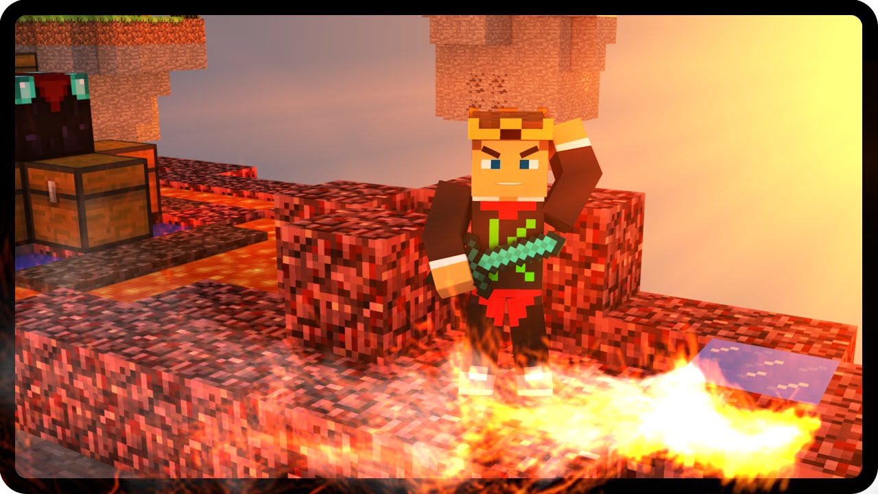 SKY WARS - DESTRUINDO COM A TEXTURA DE FOGO (Fire Pack) - Minecraft ...