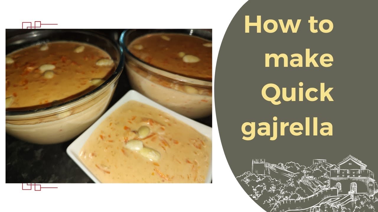 How to make quick gajrella recipe || carrot pudding || gajar kheer || # ...