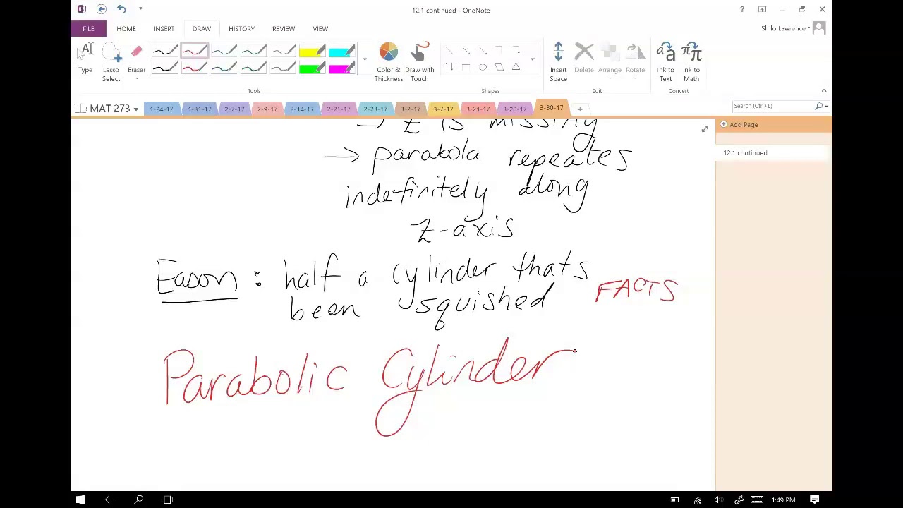 Calculus III Cylinders - YouTube