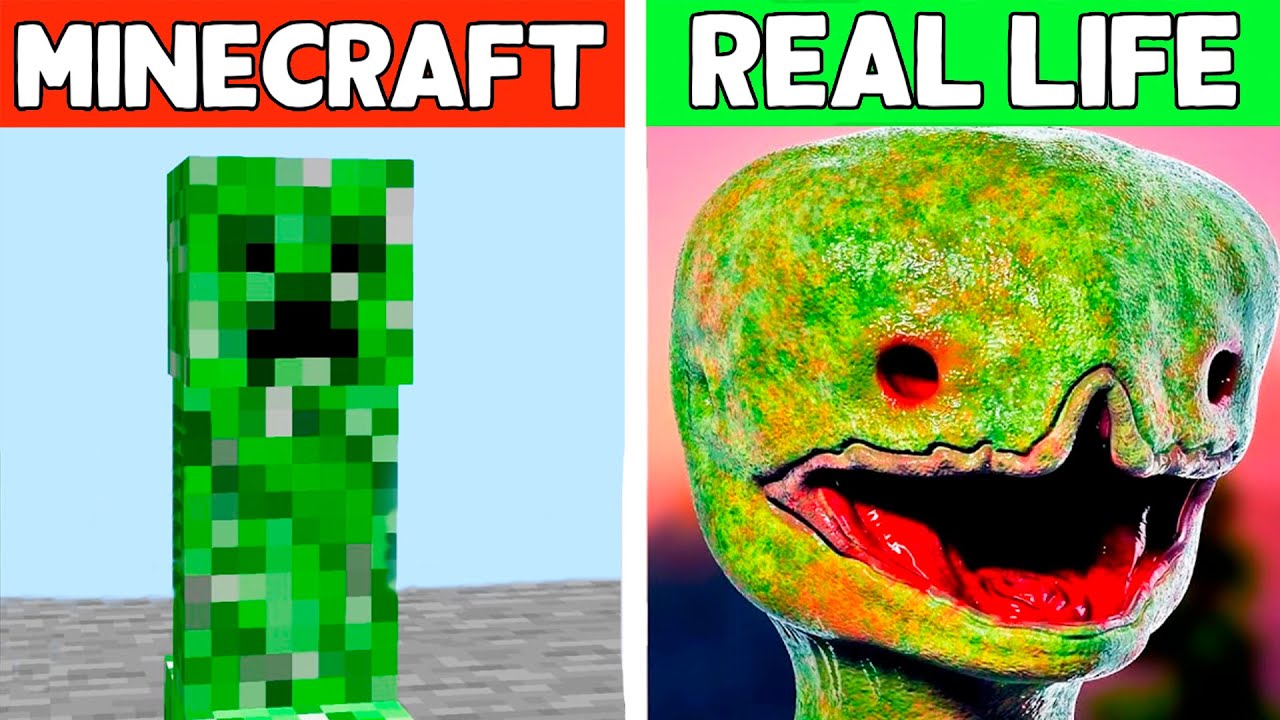 Minecraft vs Real life / Realistic minecraft / Normal vs realistic ...