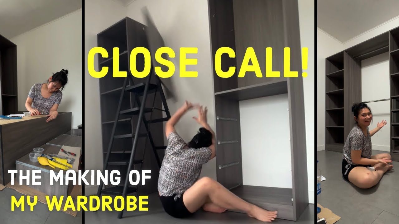 Wardrobe Installation Gone Wrong! 😱 | Almost Hit by a Falling Panel ...