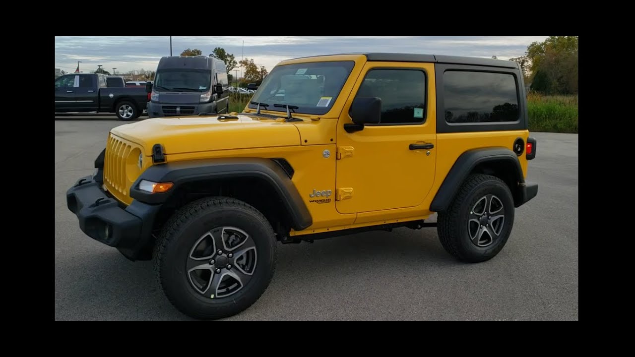 2020 JEEP WRANGLER SPORT S HELLAYELLA YELLOW (review) - YouTube