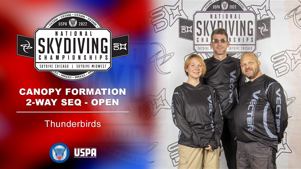 Thunderbirds, 2022 USPA National Skydiving Championships, 2-way Canopy ...