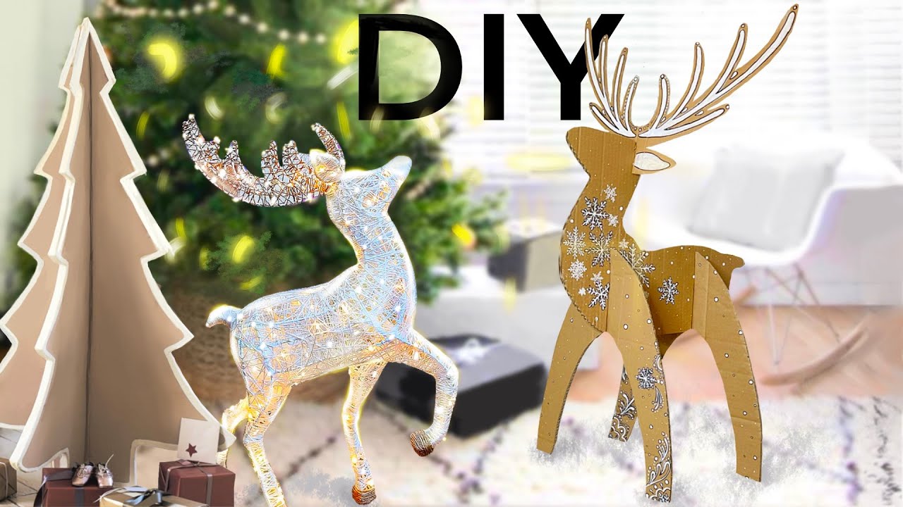 НОВОГОДНИЙ ОЛЕНЬ СВОИМИ РУКАМИ. DIY на РОЖДЕСТВО и НОВЫЙ ГОД. 2023 ...