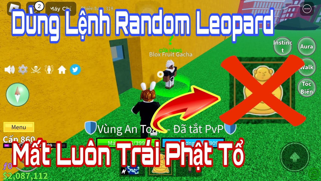 Dùng lệnh random Leopard và cái kết mất luôn trái Phật Tổ | Blox Fruit ...