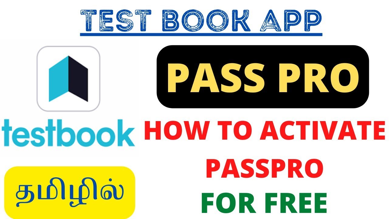 TEST BOOK PASS PRO - HOW TO ACTIVATE FOR FREE | IN TAMIL - YouTube