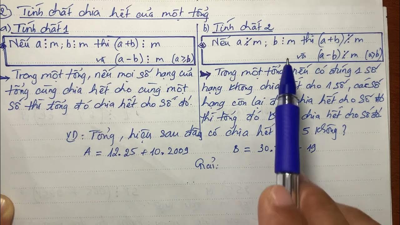 Bài 6 - toán 6: Chia hết- chia có dư- tính chất chia hết của một tổng ...