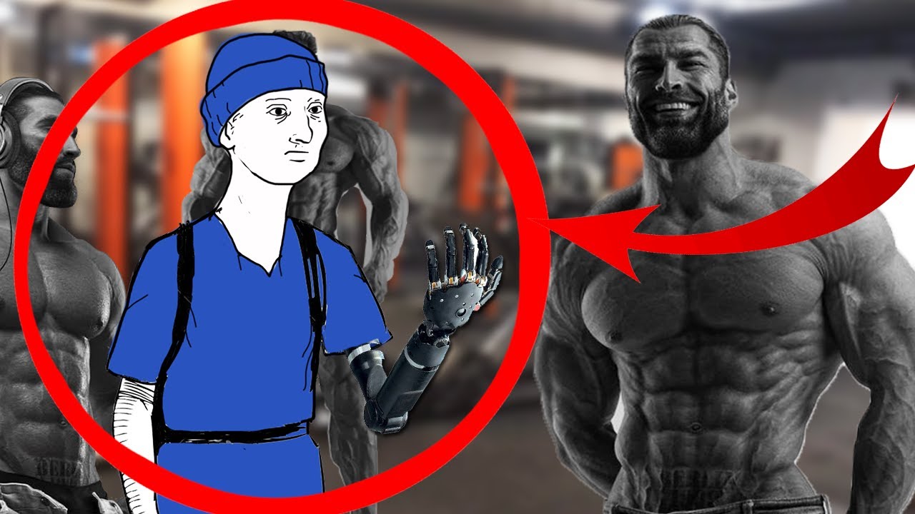 Look a man with prosthesis at the gym - YouTube