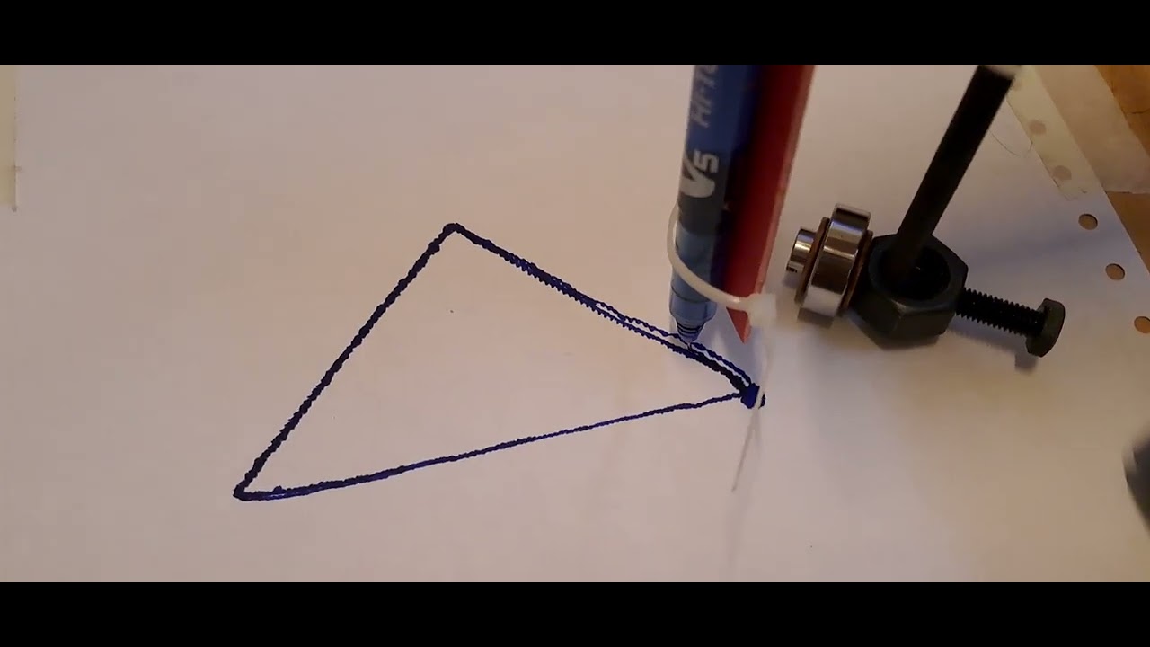 CNC machine model drawing a triangle. First CNC machine with stepper ...