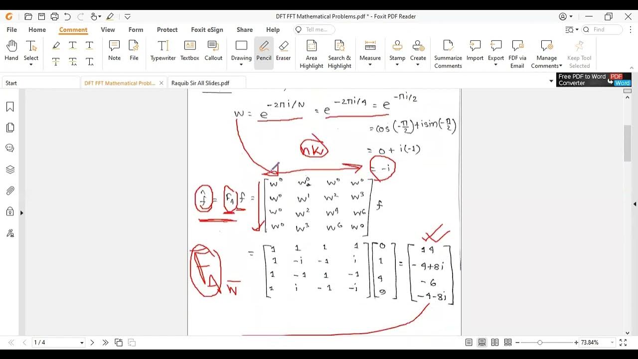 1. DFT FFT Mathematical Problem || Samiul Karim Khan || Safayat Munna ...