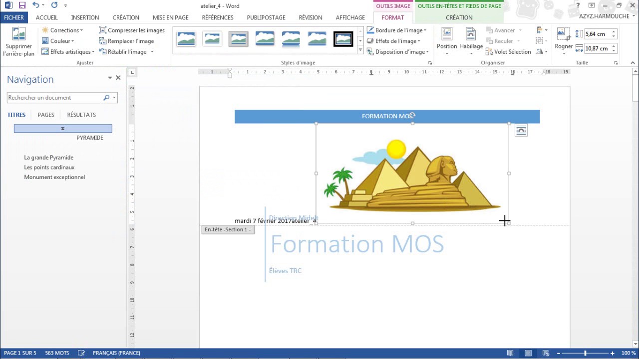 05 02 En tête et Pied de page - YouTube