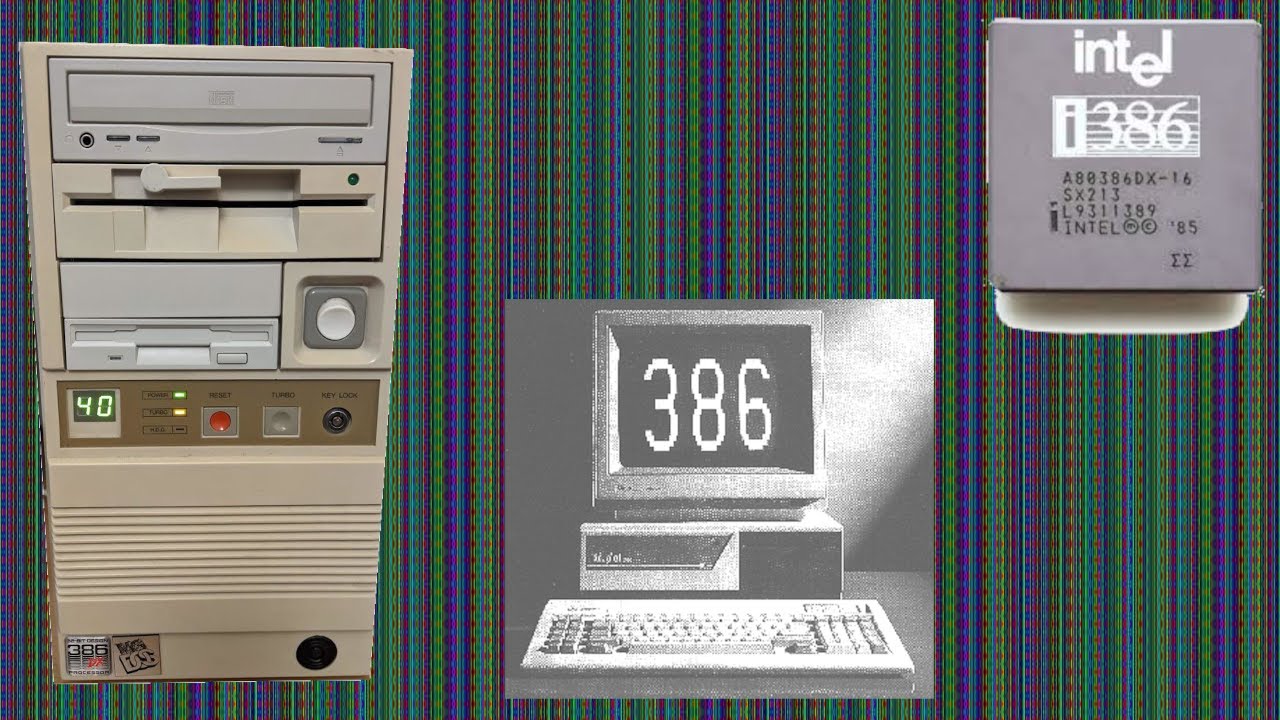Montando um Autêntico Computador AT 386 Nível 2 de Restauração.Teste ...