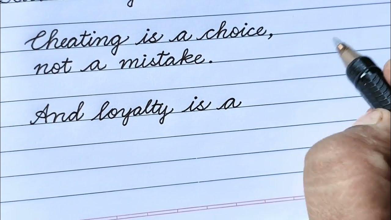 Karma says # 3 - Affirmations in Cursive writing | Learn to write ...