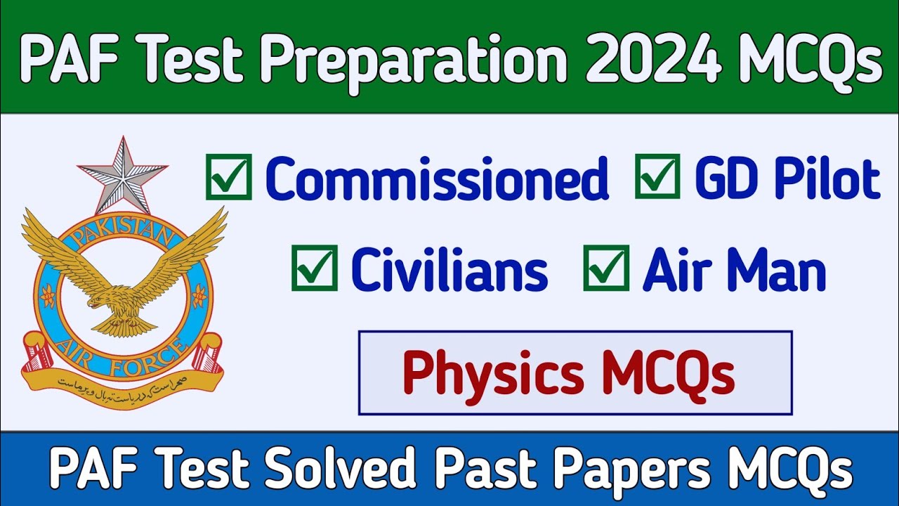 Paf test preparation 2024 Physics | PAF Physics test Past Papers | Paf ...