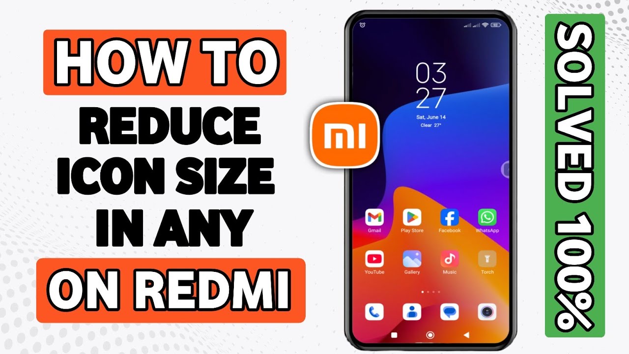 (Solved) How to reduce icon size in any redmi - Change app size on redmi |100% - YouTube