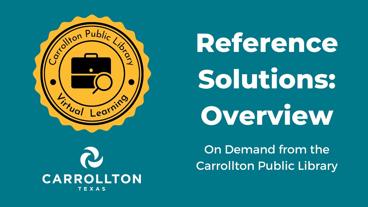 Reference Solutions: Overview - YouTube