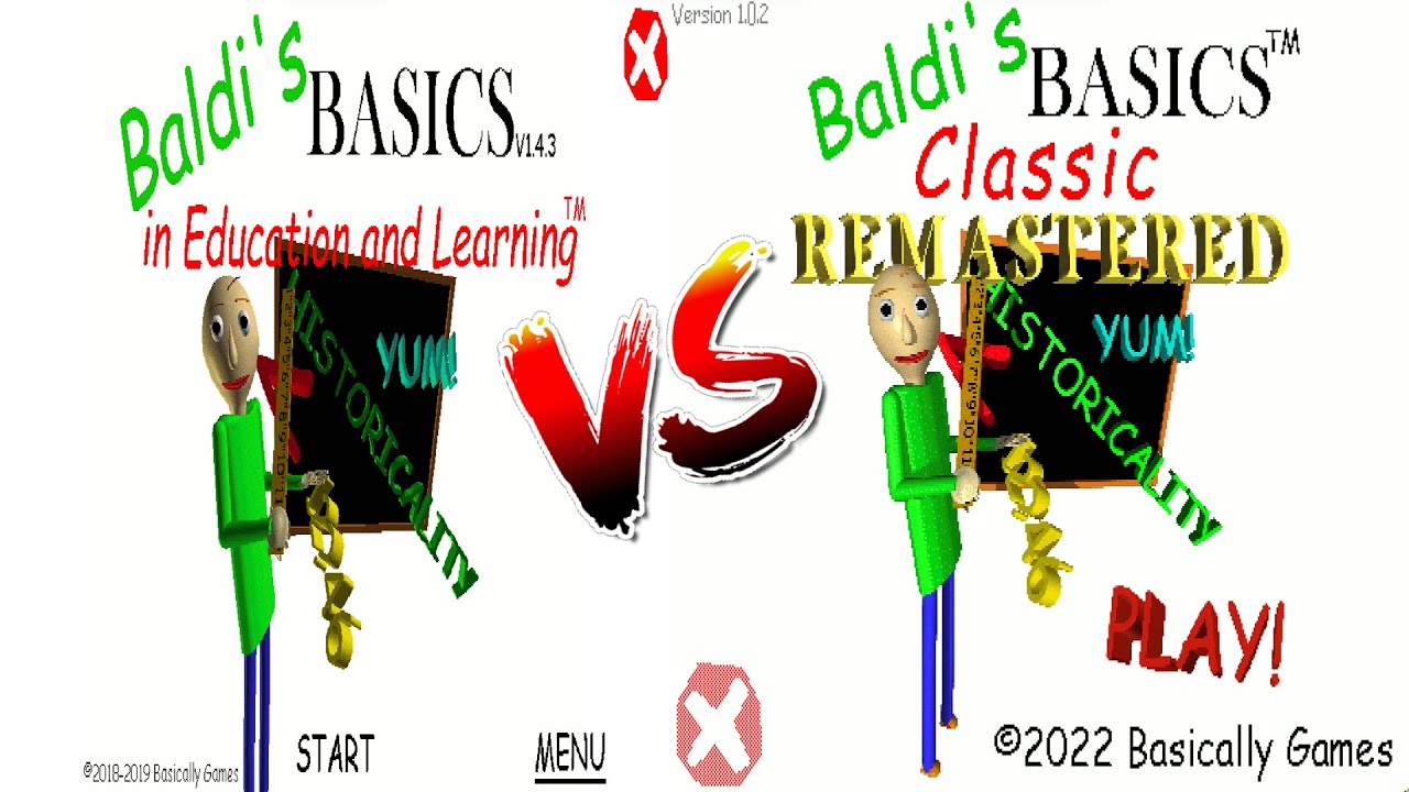 Baldi's Basics™ VS. Baldi's Basics REMASTERED™ | Which One Better ...