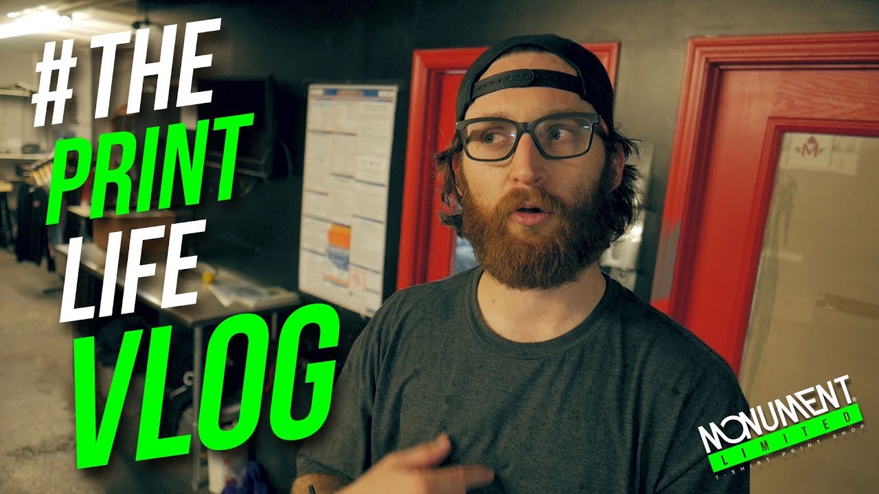 T-Shirt Screen Print vlog: Printing a 2 color Water Based Screen Print ...