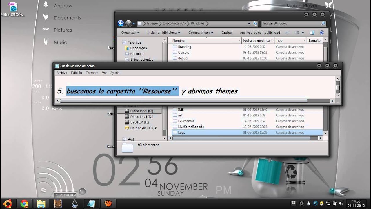 tema linux con skins de rainmeter mas el instaldor - YouTube