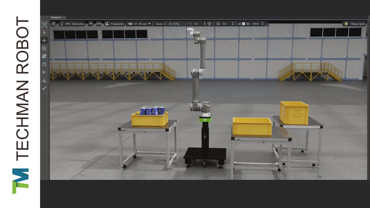 V1A072TW TM AI Cobot - Techman Robot Simulation with NVIDIA Isaac Sim - YouTube
