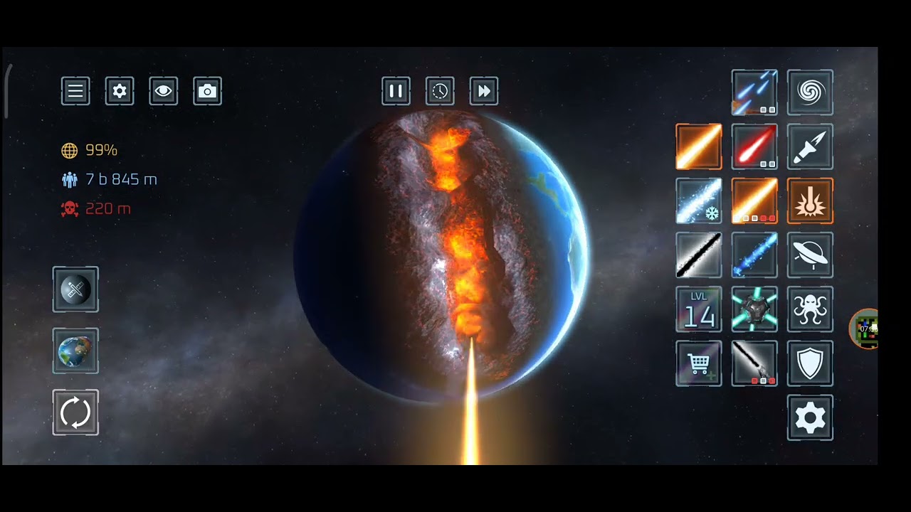 jugando Solar Smash pero solo puedo usar las cosas de la sección láser ...