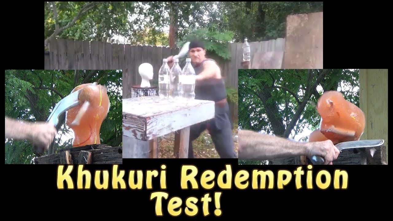 Kukri (Khukuri) Destroys Analog Head - YouTube