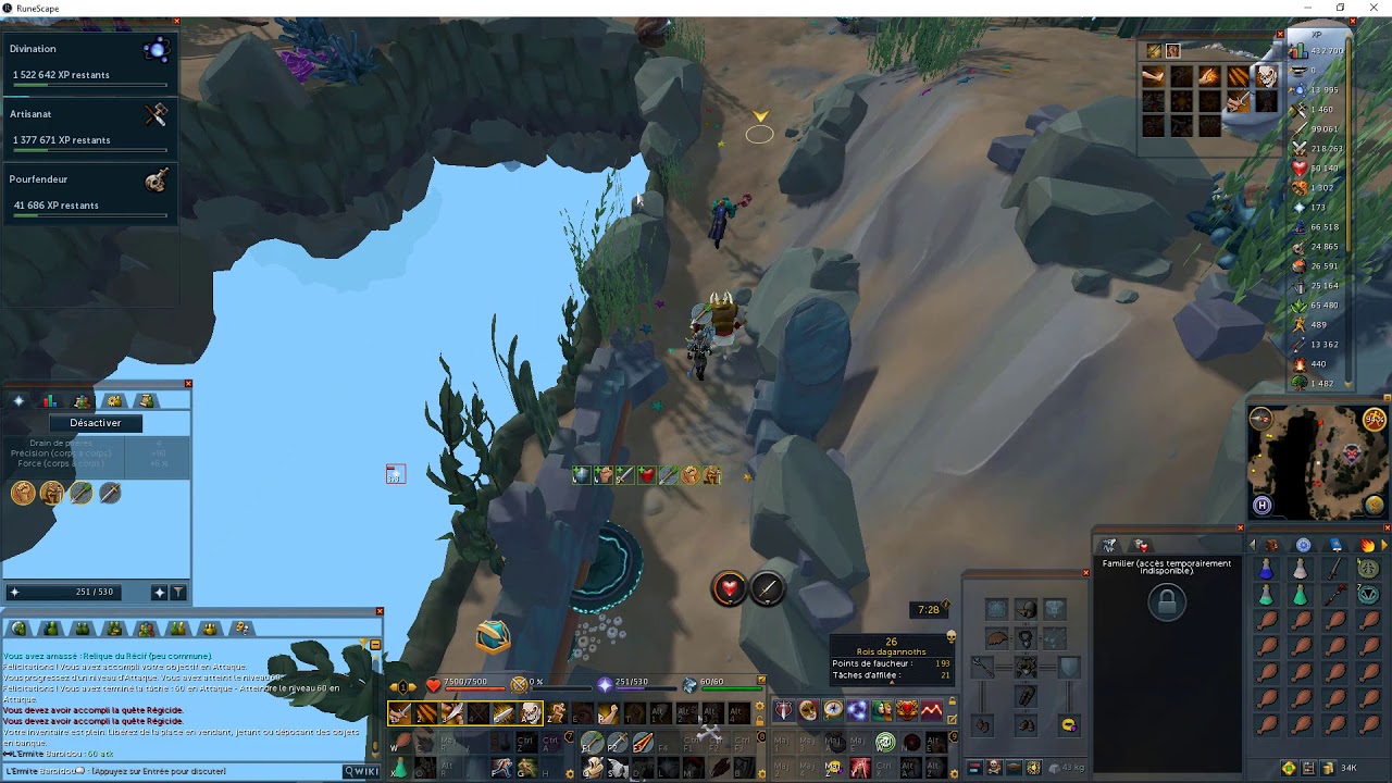 [FR][RS3] let's play mode difficile 42 tâches, ed3 et Dailyscape - YouTube