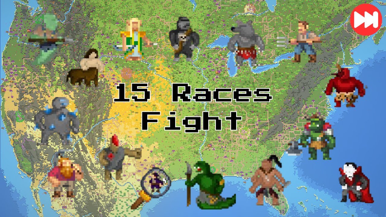 15 Races Fight Over America | WorldBox Timelapse - YouTube