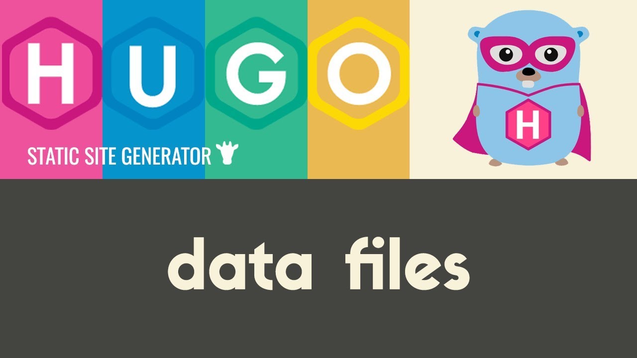 Data Files | Hugo - Static Site Generator | Tutorial 20 - YouTube