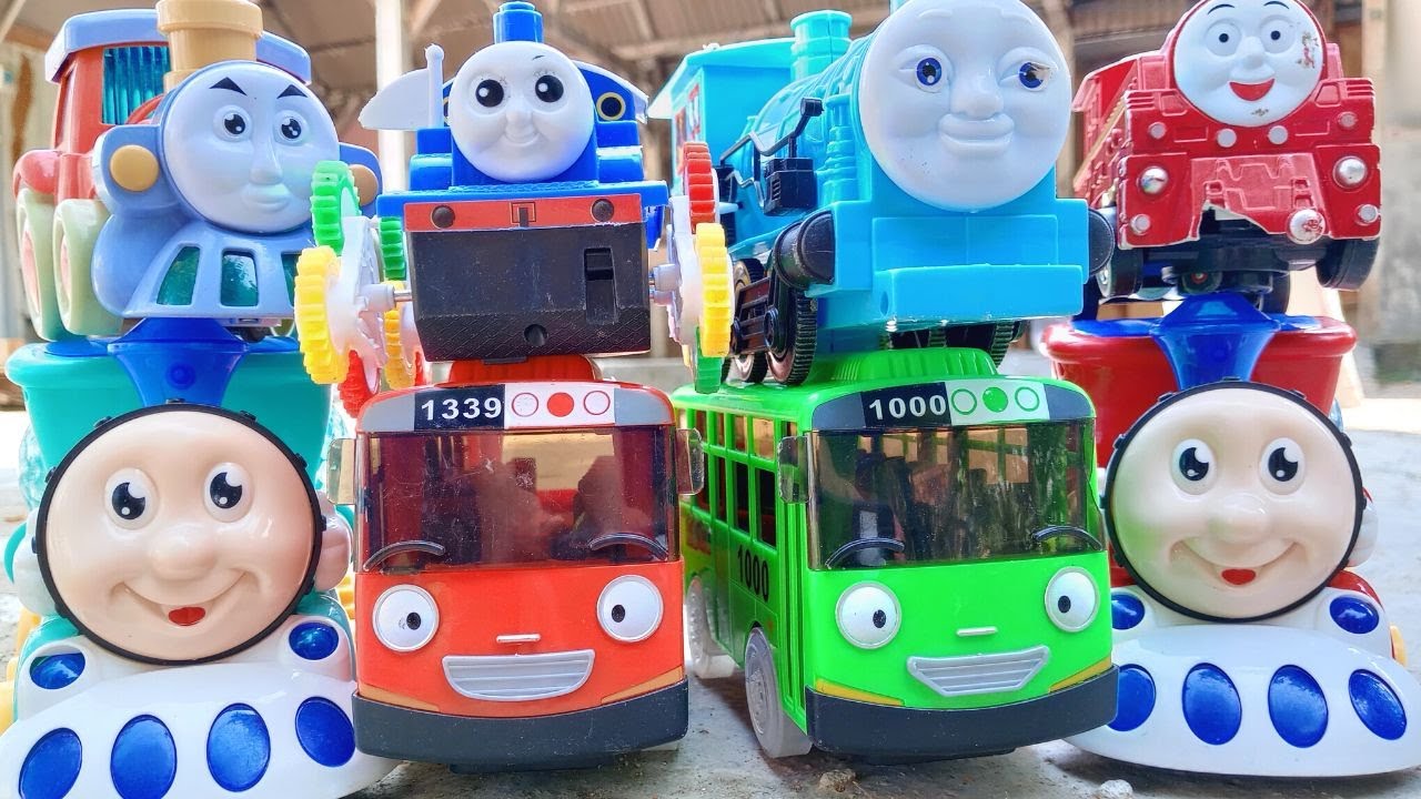 Thomas And Friends, Bus Tayo, Thomas Jumping, Robot Thomas | Happy ...