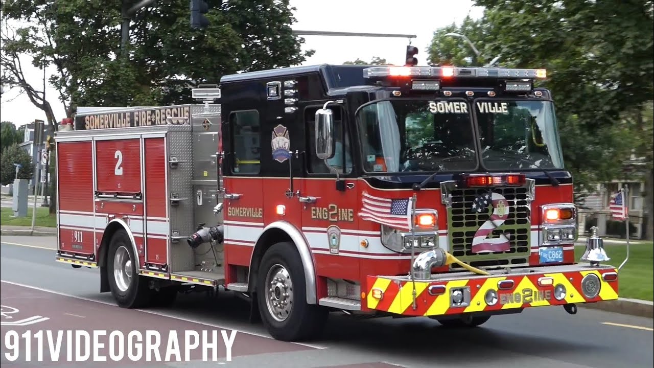 Somerville Fire Department Engine 2 Responding - YouTube