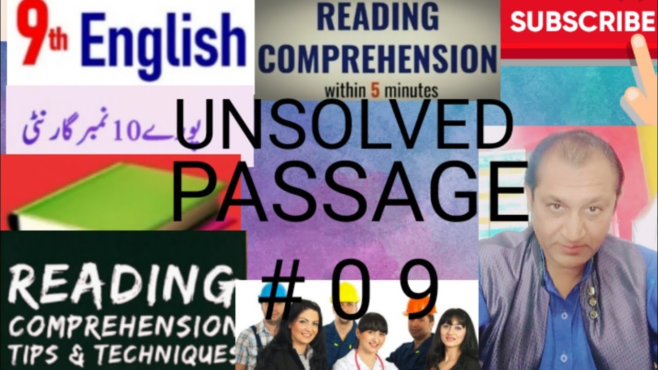9th CLASS ENGLISH : COMPREHENSION PASSAGE # 09 ( UNSOLVED ) - YouTube