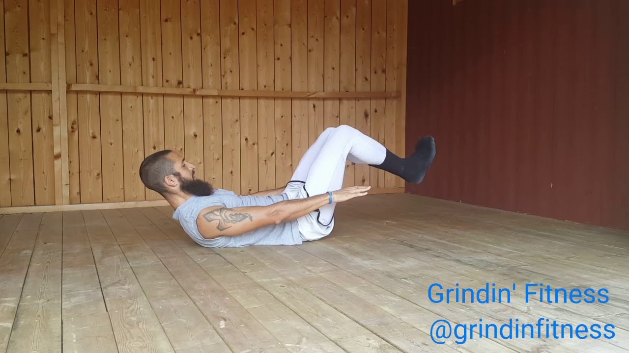 Reverse crunch -- feet in air, shoulders lifted - YouTube