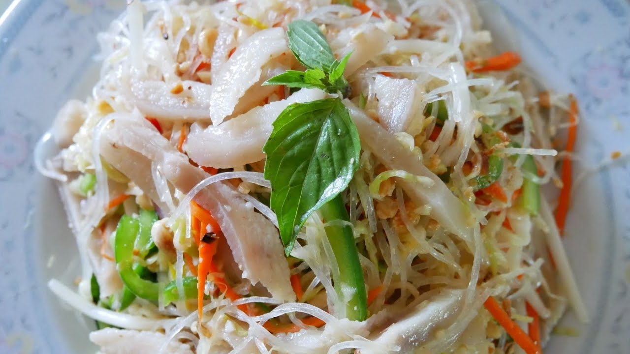 Pork Skin Salad | Khmer Exotic Recipe - YouTube