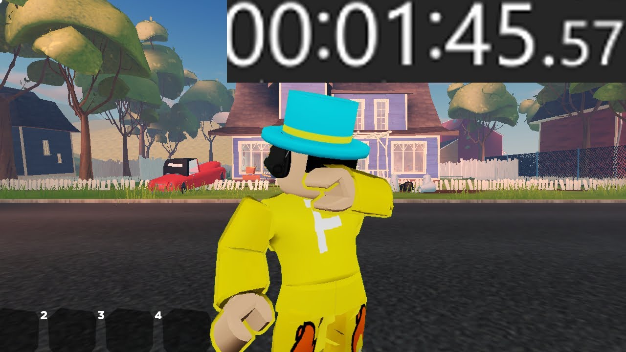 I speed run hello neighbor act 1 in ROBLOX (1:45) - YouTube