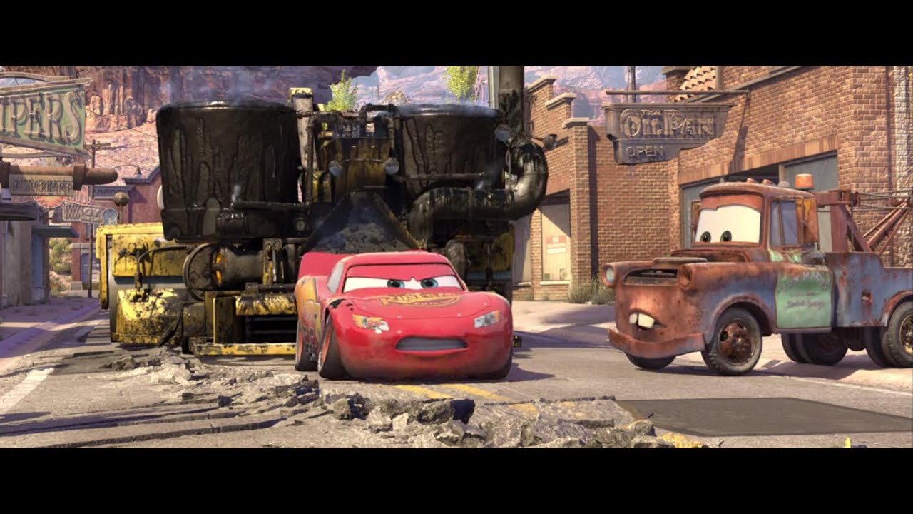 Cars (2006). McQueen Fixing the Road. #cartoon #car #pixar #racing # ...
