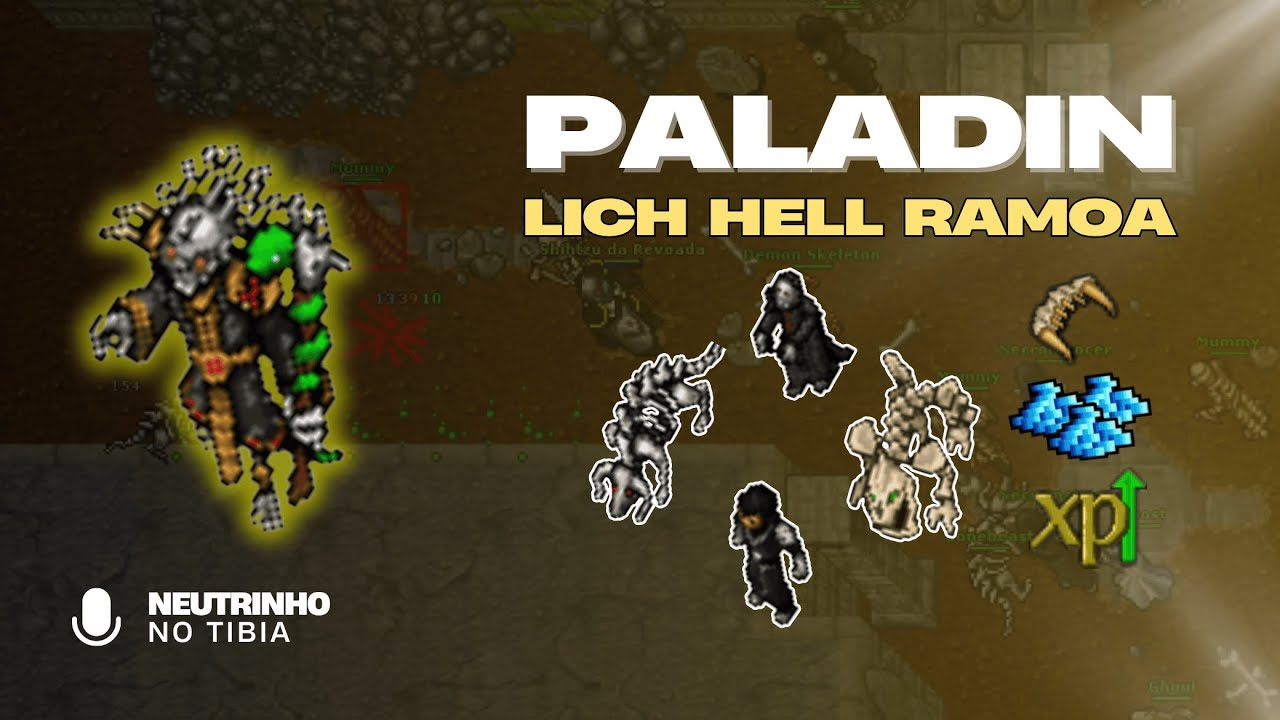 TIBIA - LICH HELL RAMOA | PALADIN LEVEL 70+ - YouTube