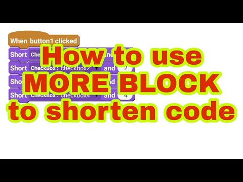 Shorten code using 'More Block' in Sketchware - YouTube