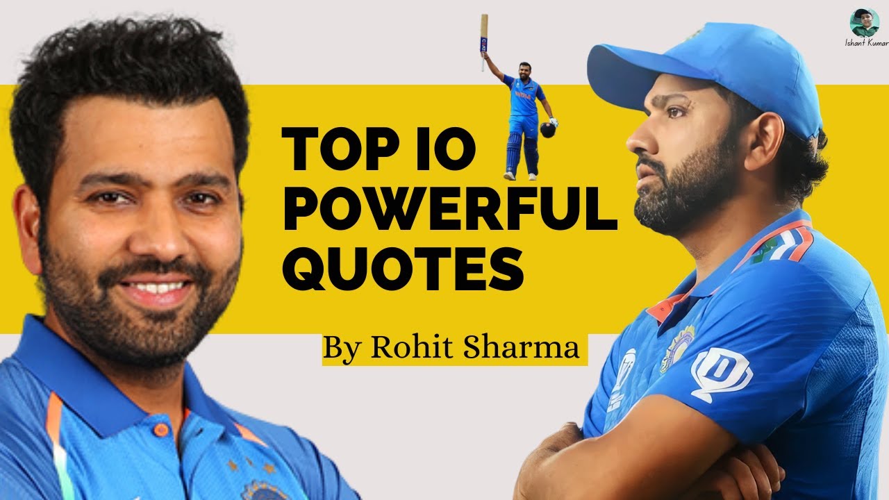Top 10 powerful quotes from Rohit Sharma (The Hitman ) | Quotes in ...