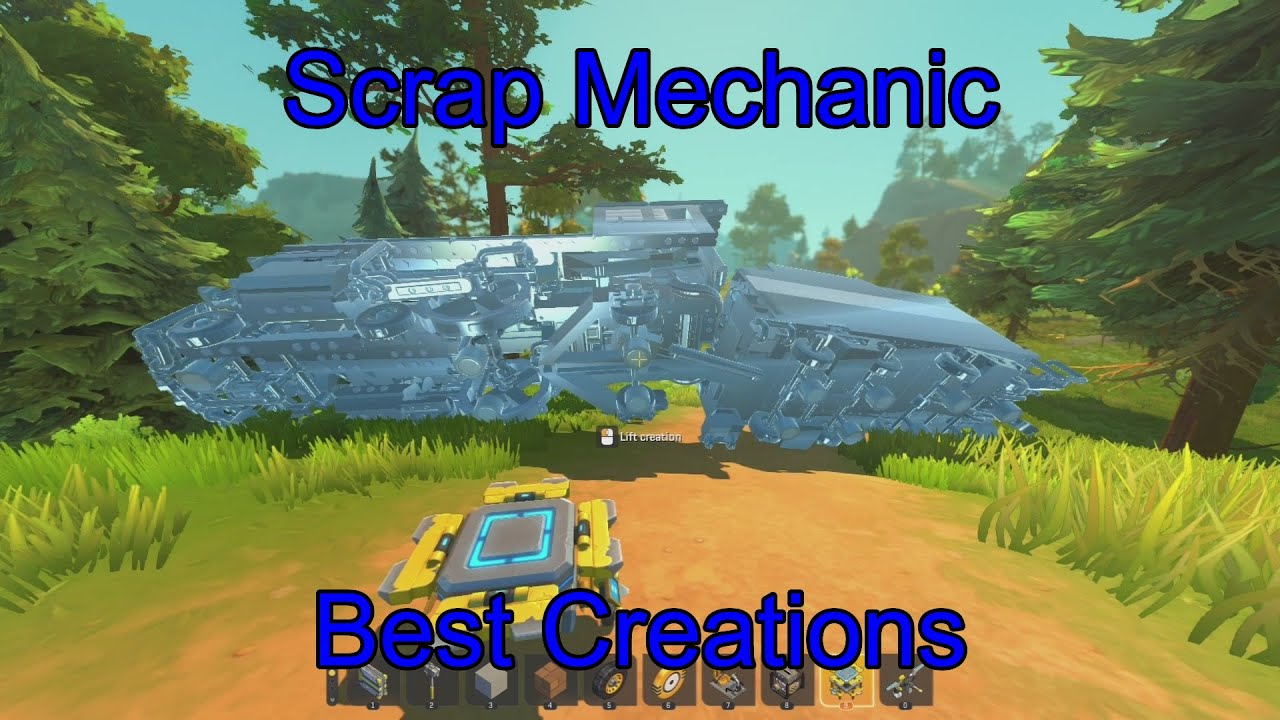Mind-Blowing Creations in Scrap Mechanic! Bomber Plane, Steam Train ...