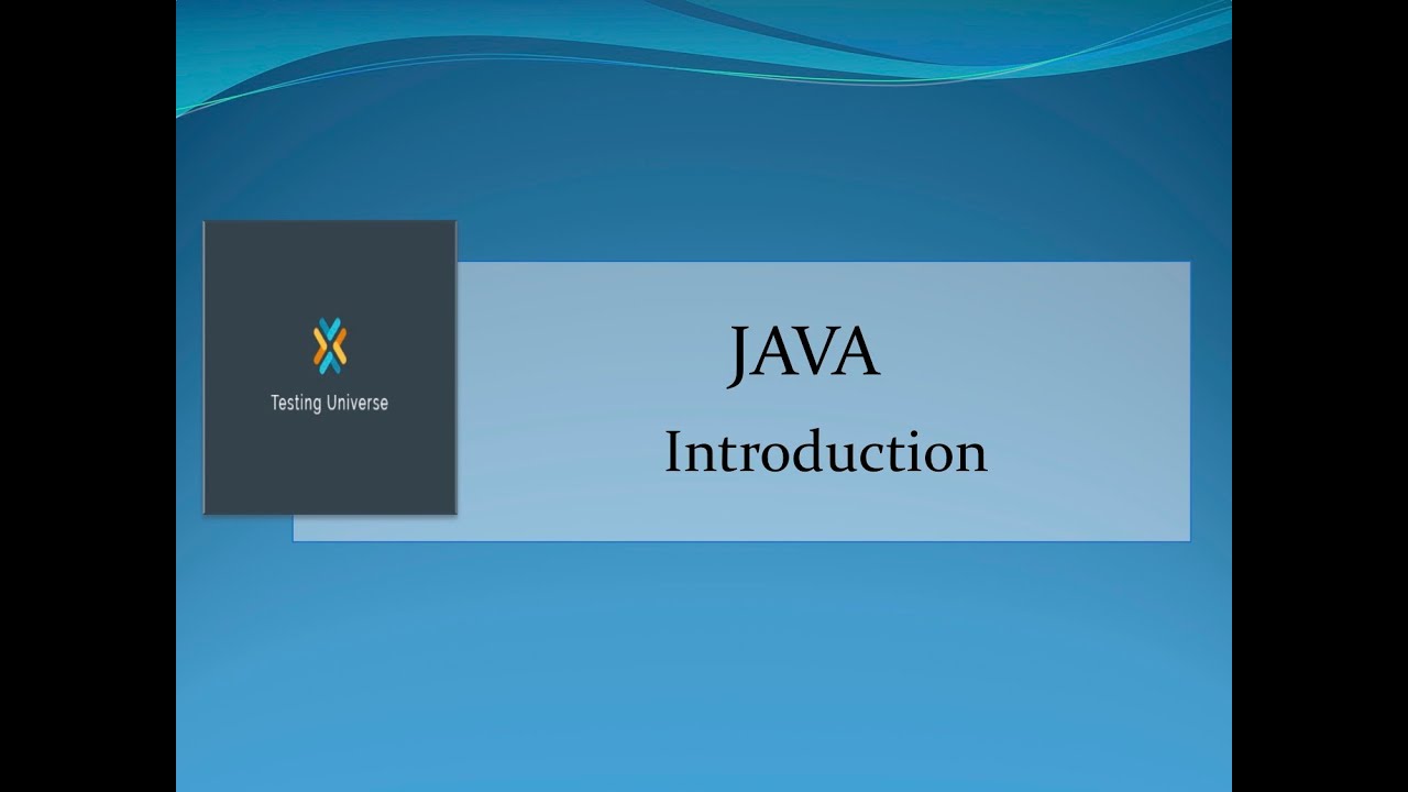 Introduction to Java - YouTube